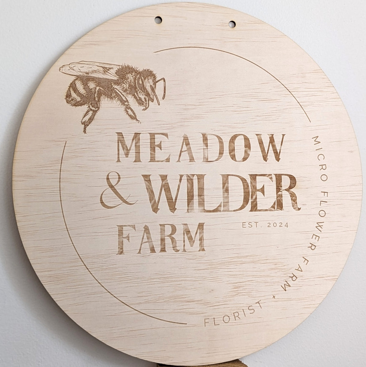 Logo - Round Wooden Sign / Plaque – Strachan Creative