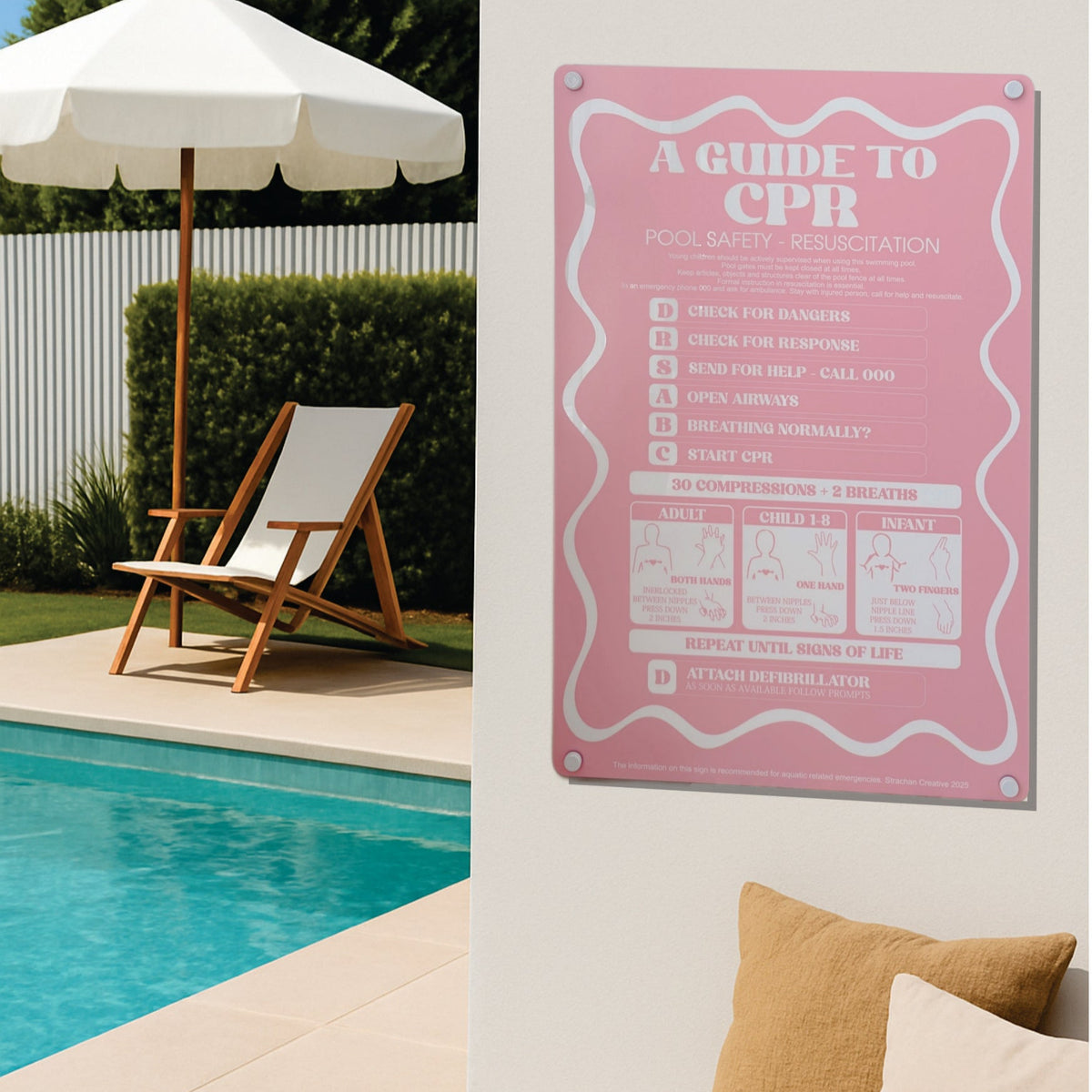 Pool Safety CPR Sign - RECTANGLE – Strachan Creative