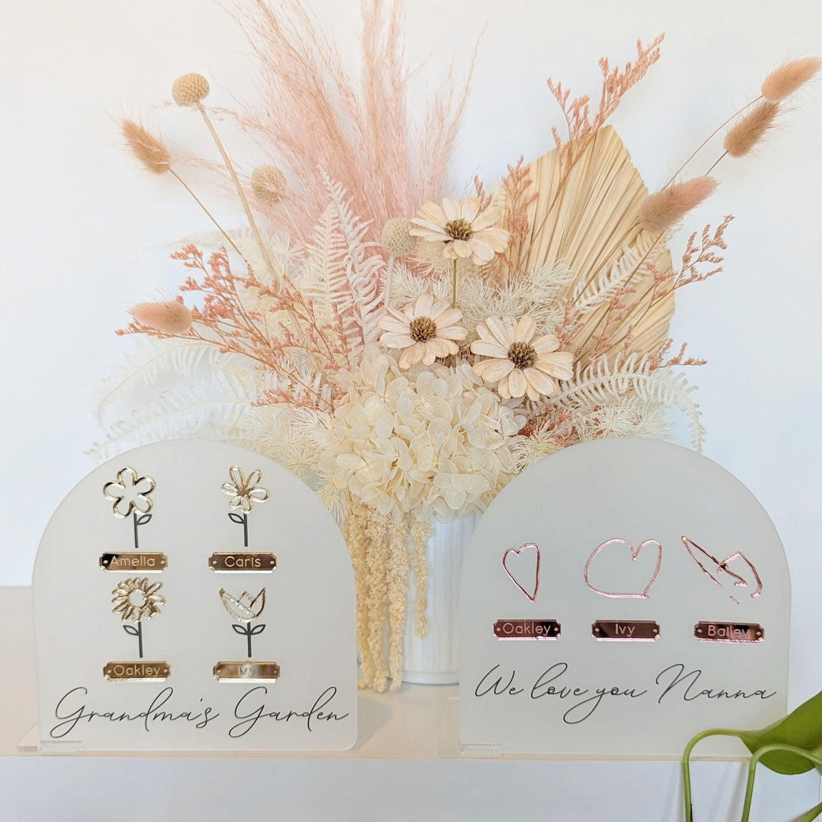 Flower Garden Plaque with Childrens Drawing – Strachan Creative