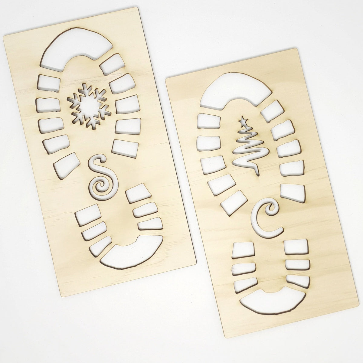 Santa Claus Snowy Boot Templates - Wooden version – Strachan Creative