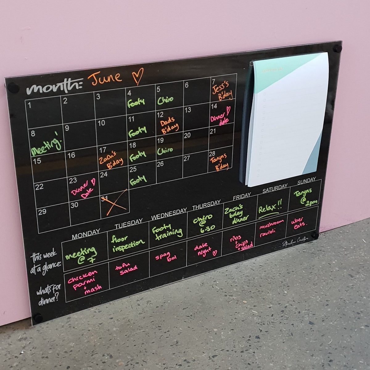 the DELUXE Wall Mounted Monthly Planners – Strachan Creative