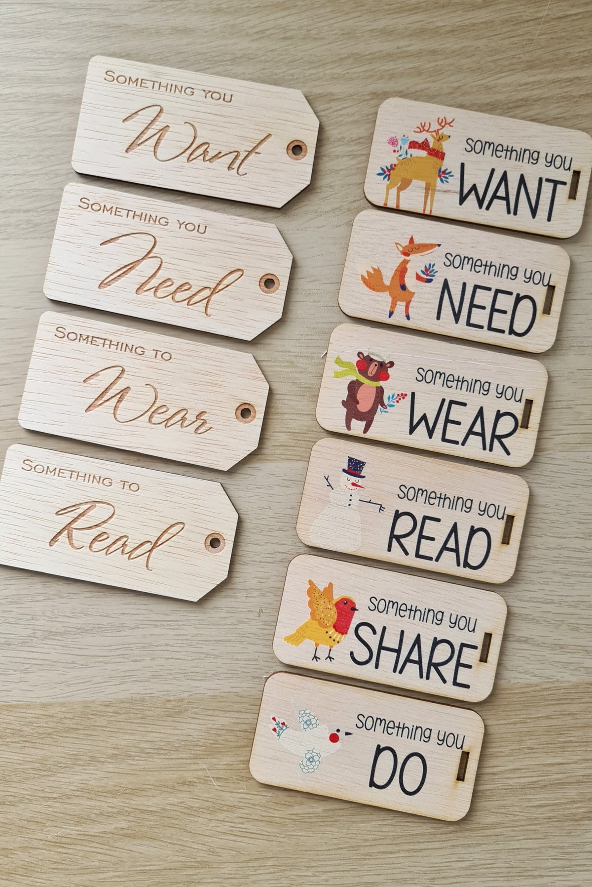 Want, Need, Wear, Read, Share, Do - Printed Gifting Tags – Strachan ...