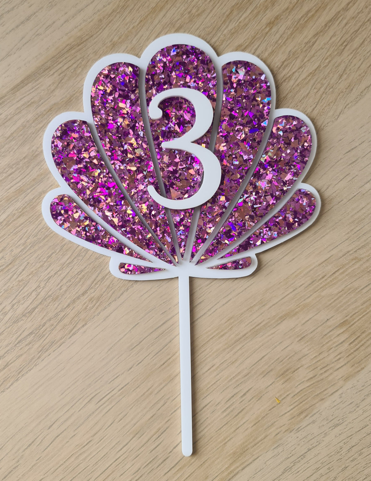 3 Layer Shell Cake Topper with Age | Strachan Creative