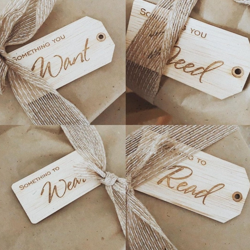 Want, Need, Wear, Read - Original Gifting Tags | Strachan Creative